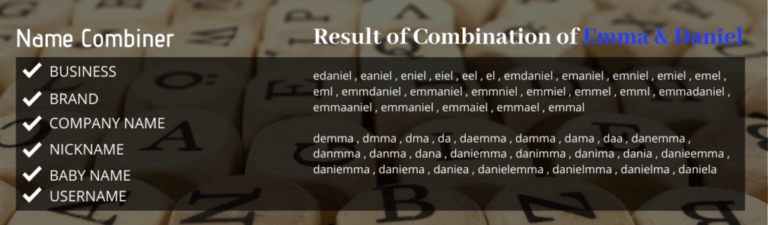 Name Combiner | Latest Online Tool To Create Unique Names